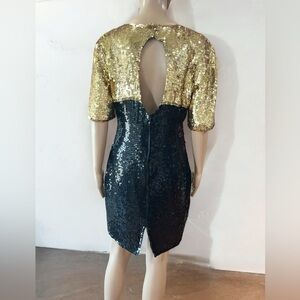Stenay | Dresses | True Vintage Stenay Gold Black Sequin Cocktail Party ...